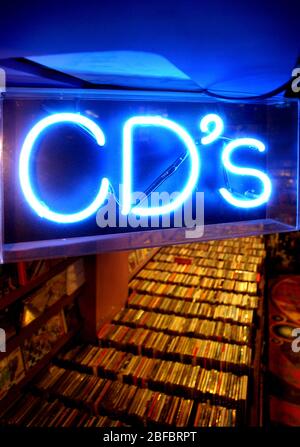 The sign of a CD store in Camden (Newscast Limited via AP Images Stock ...