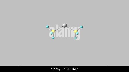 Dimethylmercury (organomercury compound), chemical structure. Extremely ...
