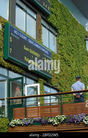 Bridge joining two buildings at the the Wimbledon Championships at the ...