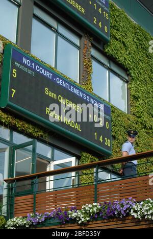 Bridge joining two buildings at the the Wimbledon Championships at the ...