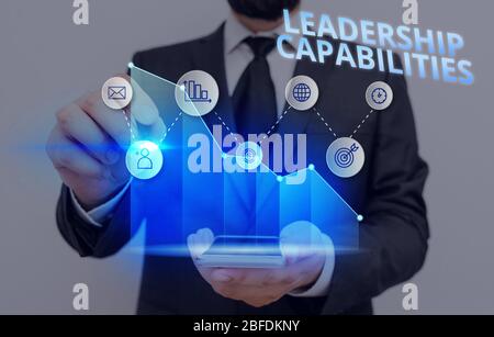 Writing note showing Leadership Capabilities. Business photo showcasing ...