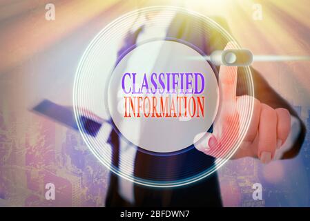 Conceptual hand writing showing Classified Information. Concept meaning ...