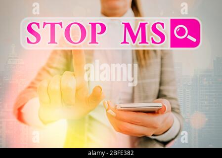 Handwriting text writing Stop Ms. Conceptual photo treat the condition ...