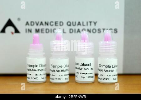 Anti-HIV serum detects antibodies raised against the virus in the serum ...
