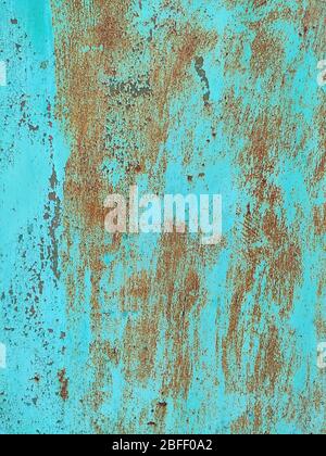 Distressed cyan painted old rustic concrete wall background Stock Photo ...