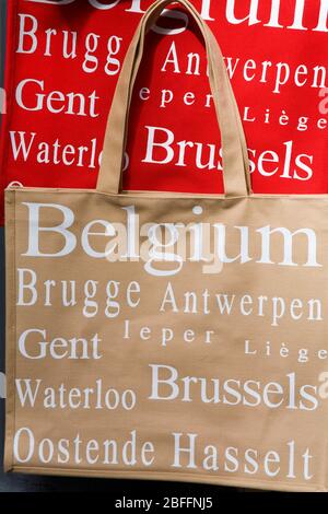 Shopping bags in Bruges,West Flanders,Belgium,Europe Stock Photo - Alamy