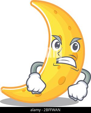 Angry crescent moon character cartoon Stock Vector Image & Art - Alamy