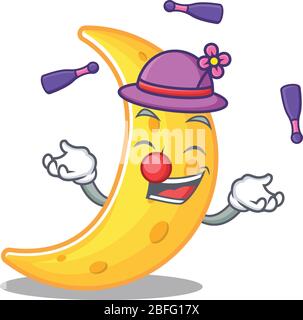 clown crescent moon character cartoon Stock Vector Image & Art - Alamy