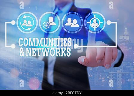 Conceptual hand writing showing Communities and Networks. Business ...