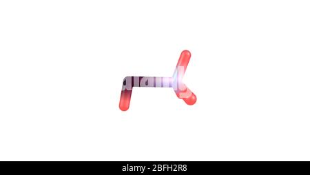 3D illustration of Methanethiol or methyl mercaptan. It is an ...