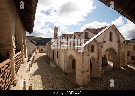 Ancient Timios Stavros church in Parekklisia village in Cyprus Stock ...