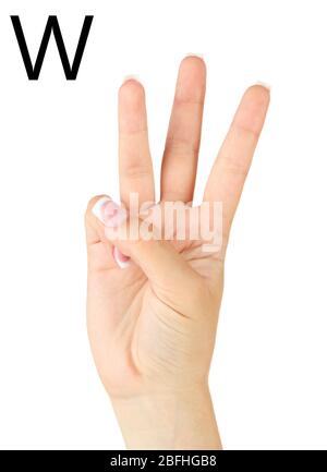 American Sign Language Alphabet Stock Photo - Alamy