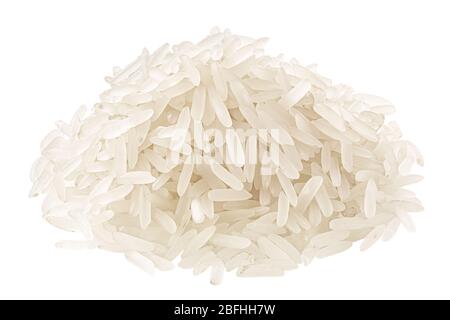 Pile of raw elongated white rice, isolated Stock Photo - Alamy