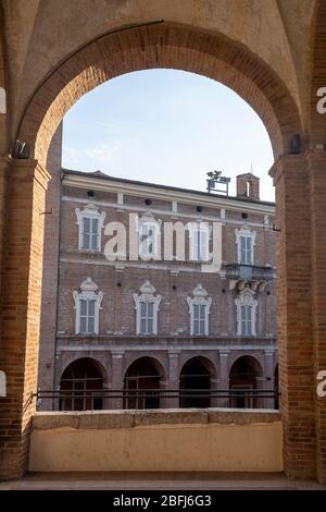 Fabriano, Ancona, Marche, Italy: exterior of historic buildings. The ...