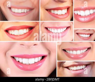 People smiles collage Stock Photo - Alamy