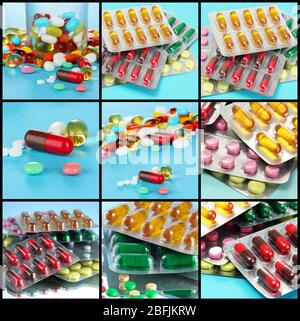 Chemistry and bio technology collage Stock Photo - Alamy