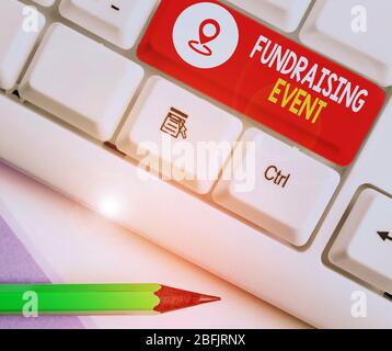 Text sign showing Fundraising Event. Business approach campaign whose ...