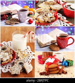 Christmas sweets collage Stock Photo - Alamy