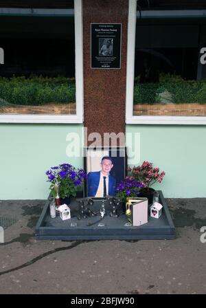 Shrine in Stourbridge town centre for knife crime victim Ryan Passey ...