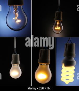Light bulbs collage Stock Photo - Alamy
