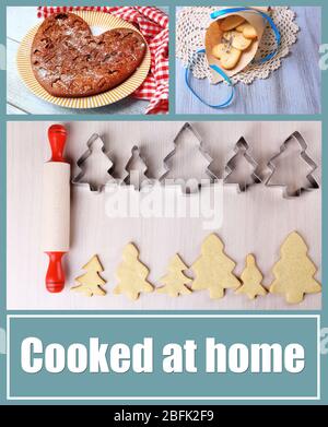 Home baking collage, Baking concept Stock Photo - Alamy