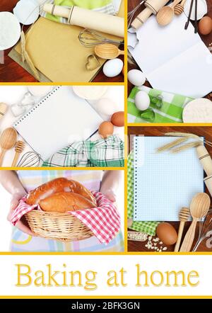 Home baking collage, Baking concept Stock Photo - Alamy