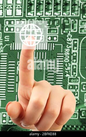 Future technology concept integrates electronics and bio-technologies ...