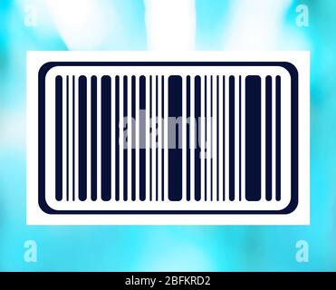 Photo - barcode with blue Background Stock Photo - Alamy
