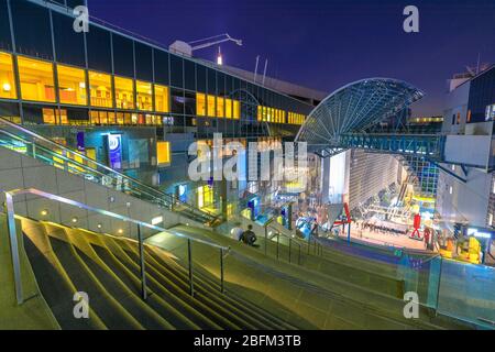 Interior of Kyoto station, the top of the Grand staircase, Daikaidan ...