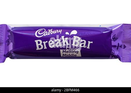 Cadbury Break Bar Choco Melting Middle chocolatey filling bar opened to ...