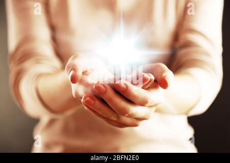 Outstretched empty hands palms up Stock Photo - Alamy
