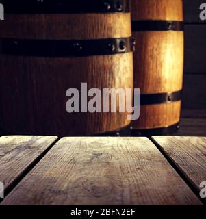 Close-up of red beer keg at factory Stock Photo - Alamy