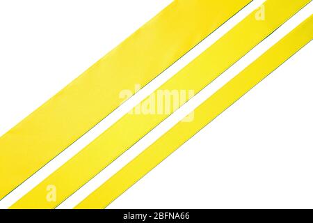 three red diagonal ribbons, isolated on white Stock Photo - Alamy
