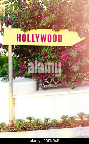 Street Sign the Direction Way to Cinema Stock Photo - Alamy
