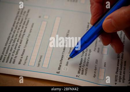 2020 U.S. Census Form Stock Photo - Alamy