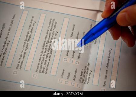 2020 U.S. Census Form Stock Photo - Alamy