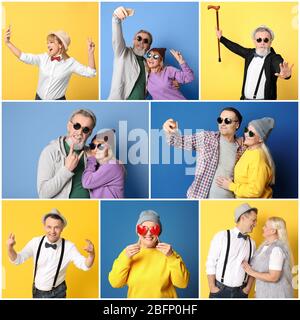 Photo of funny funky woman wear cropped t-shirt smiling dancing ...