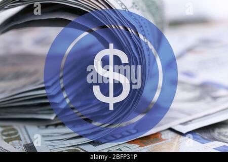 Twisted dollar banknotes, close up Stock Photo - Alamy