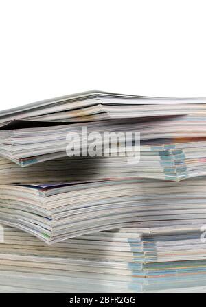 Stacks of paper sheets on white background Stock Photo - Alamy