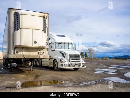 Resting truck on side of the route Stock Photo - Alamy