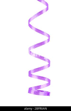 bright purple streamer isolated on white Stock Photo - Alamy
