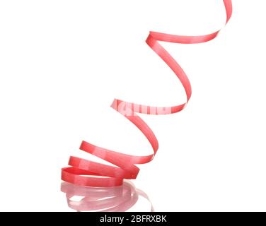 beautiful red streamer isolated on white Stock Photo - Alamy