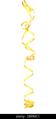 beautiful yellow streamer isolated on white Stock Photo - Alamy