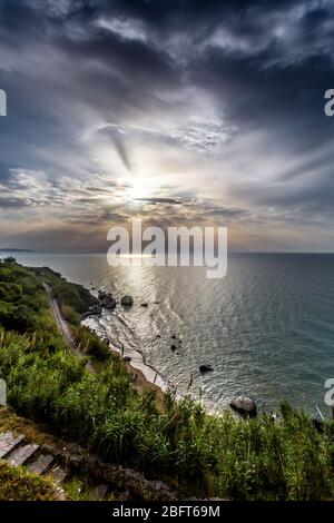 Sunset in Rodi Garganico, National park Gargano, Apulia, Italy Stock ...