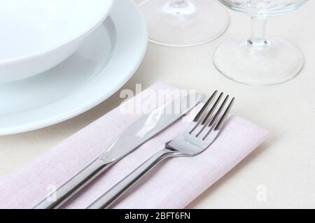 Table setting fork and knife store
