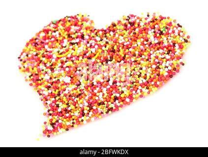 Heart of nonpareil close-up isolated on white Stock Photo - Alamy