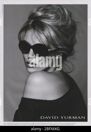 poster advertising David Yurman fashion house with Kate Moss in paper ...