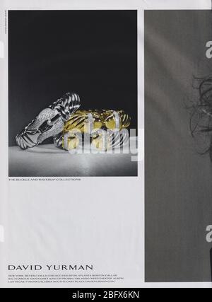 poster advertising David Yurman fashion house with Kate Moss in paper ...