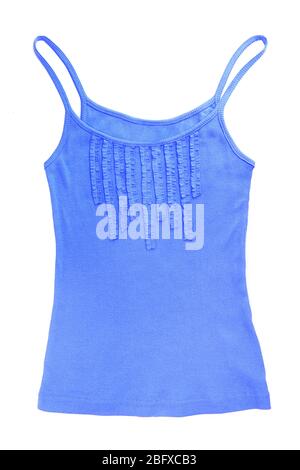 bright blue singlet isolated on white Stock Photo - Alamy