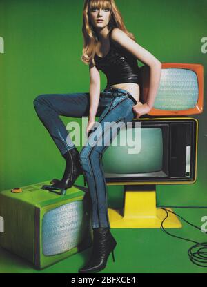 poster advertising Miss Sixty fashion house with Natalia Vodianova in ...